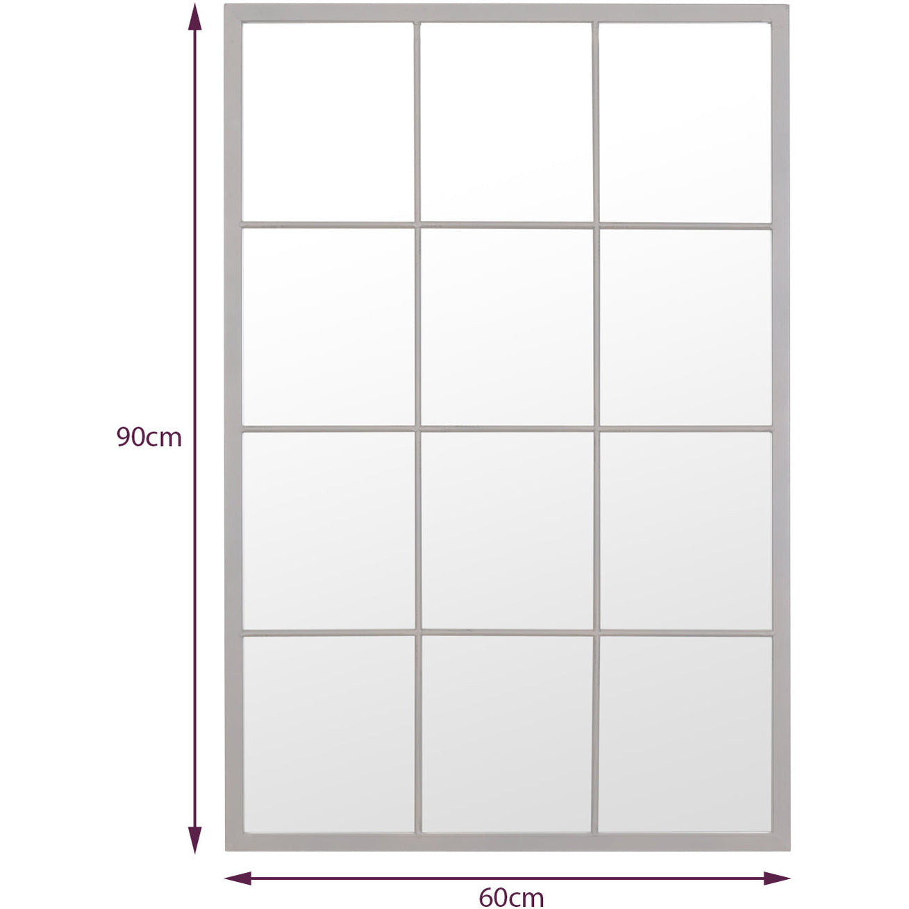 Buy Camden Rectangle Window Mirror 60x90cm Cream | Select Mirrors