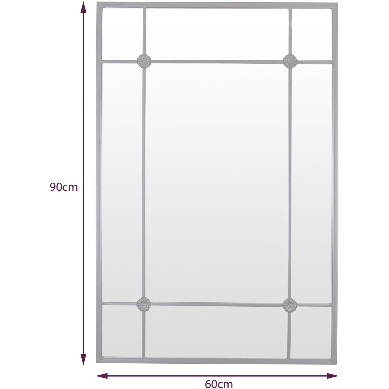 Buy Chelsea Window Mirror 60x90cm Black | Select Mirrors